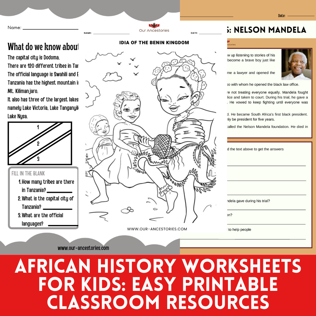 African History Worksheets for Kids: Easy Printable Classroom Resource ...